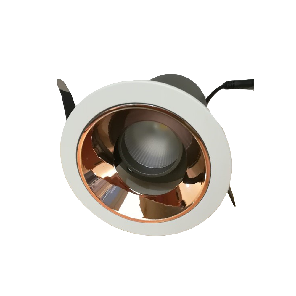Spot inclinable LED rond Encastrable 10W rose doré – Digilamp ...