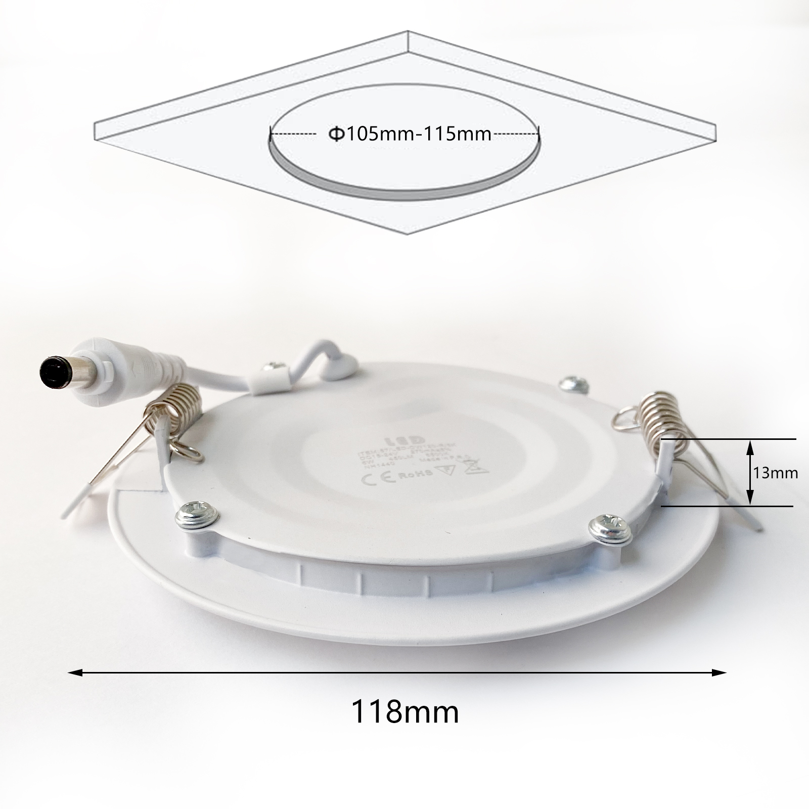 Lot de 20 Spot Encastrable Led Downlight Panel Extra plat 5w 3000k/4000k/6000k - Digilamp ...